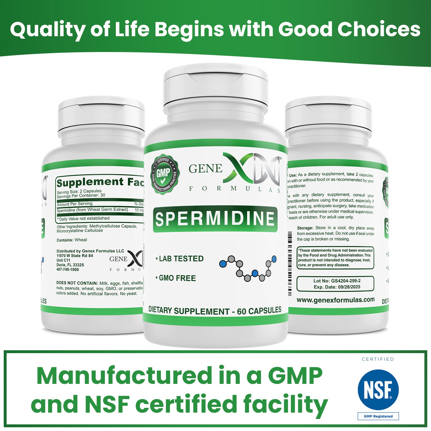 Genex Spermidine 10m (60 Capsules) – Genex Formulas LLC