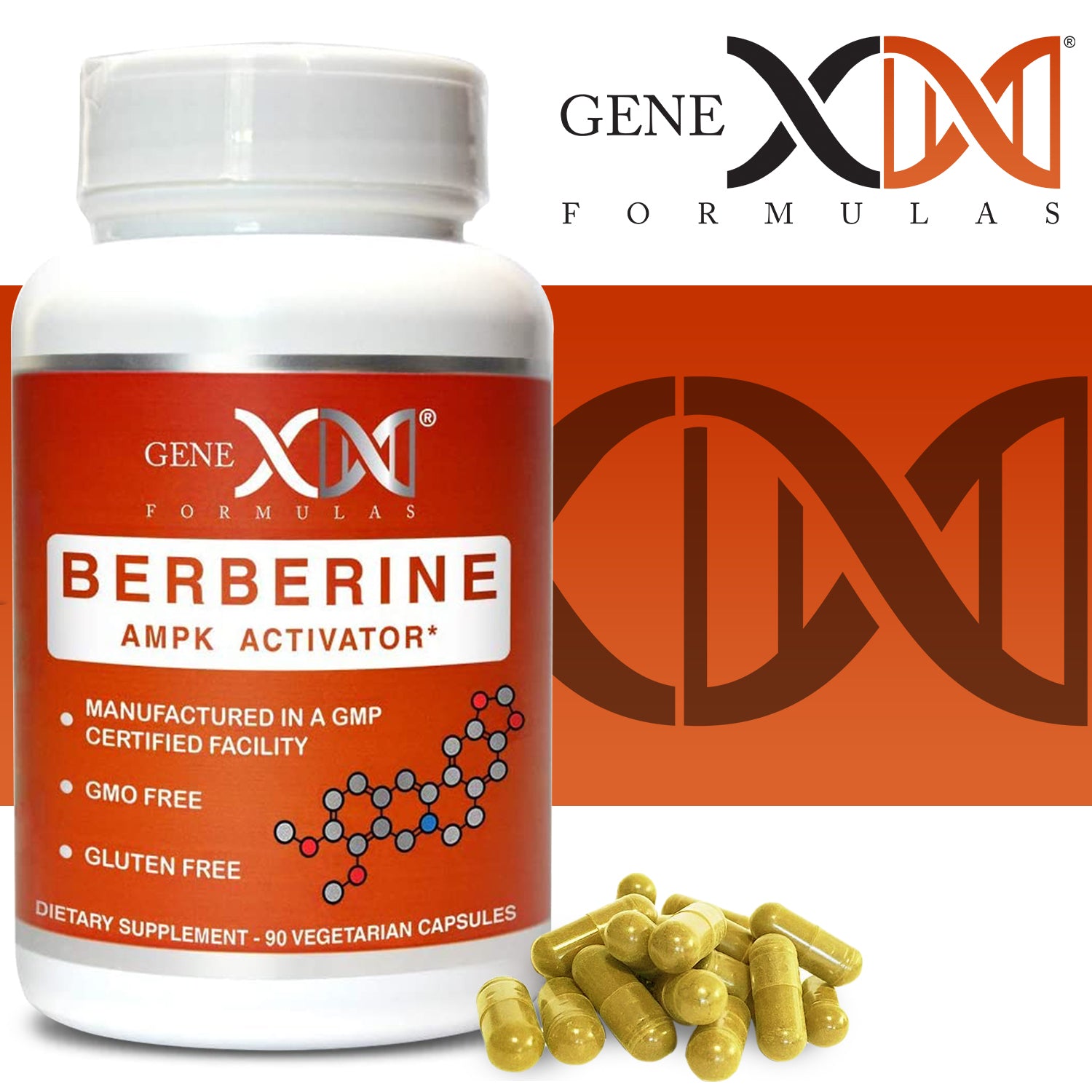 Genex Berberine HCl 500mg (90 Capsules) – Genex Formulas LLC