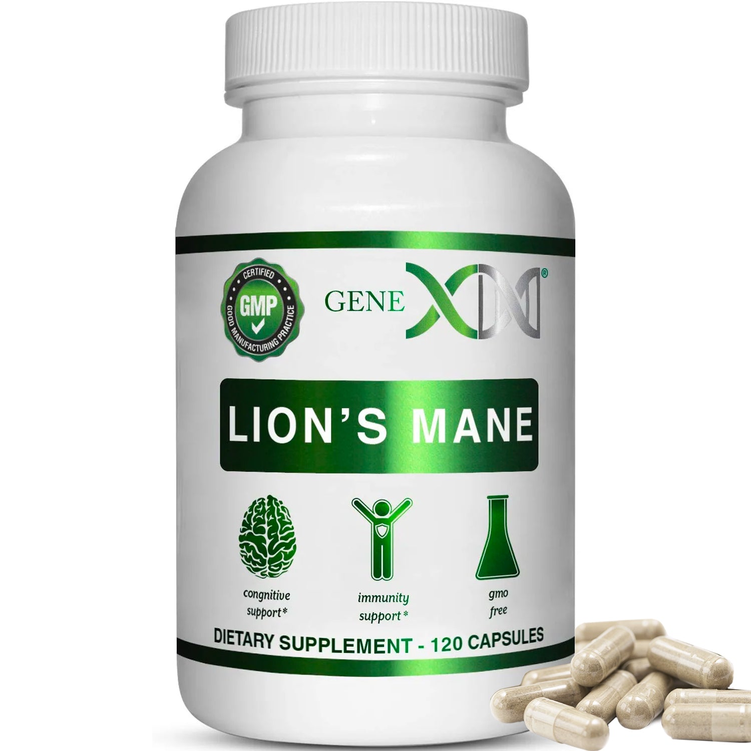 Genex Lion's Mane 1000mg (120 Capsules) – Genex Formulas LLC